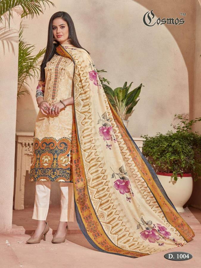 Saadia Noor Lawn Collections 1 Cosmos Designer Dress Materials Set