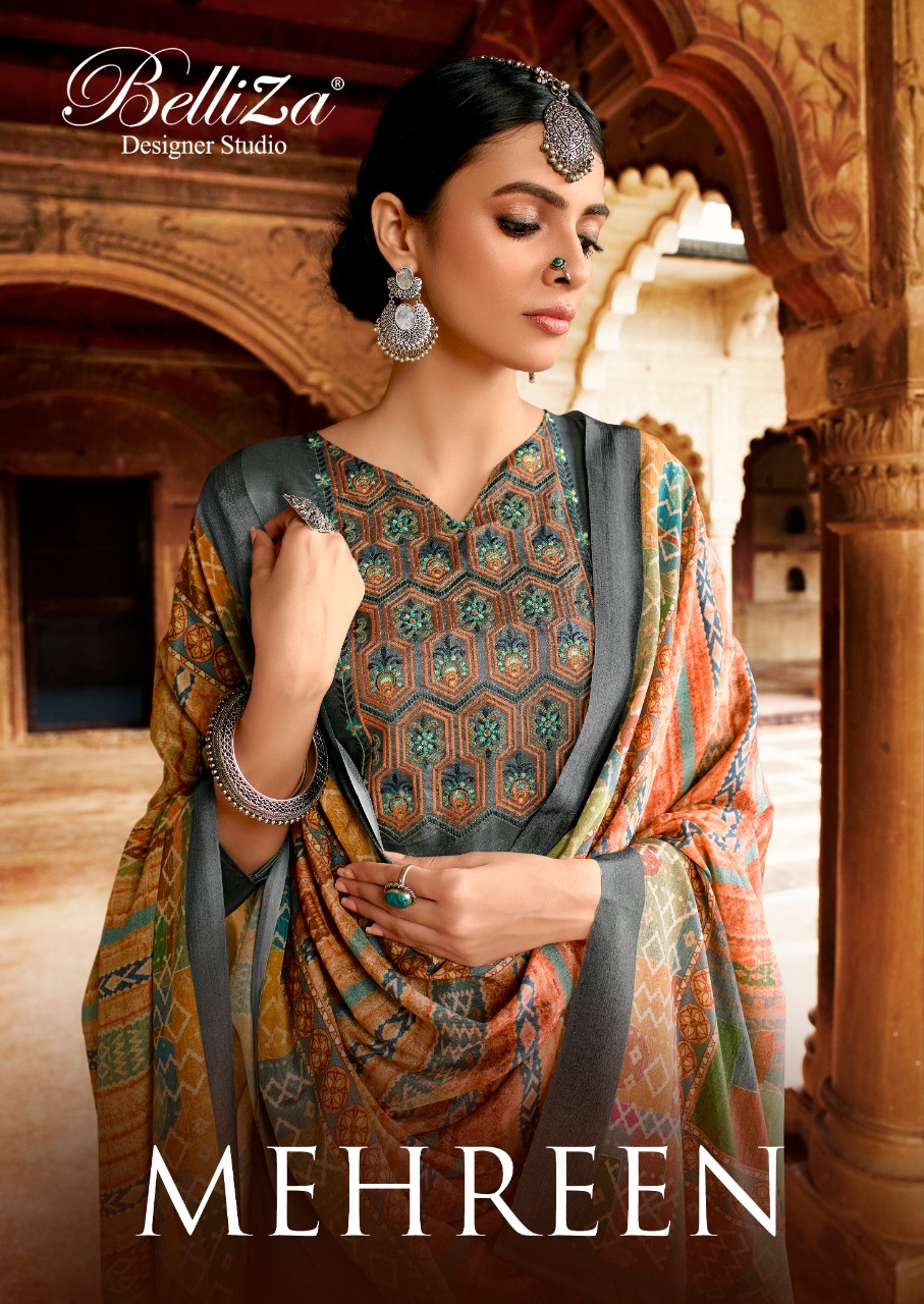 Belliza Present Mehreen Dress Material Catalogue