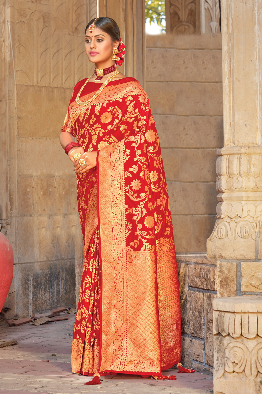 Sangam Presents Red Rose Vol-2 Pure Silk Sarees