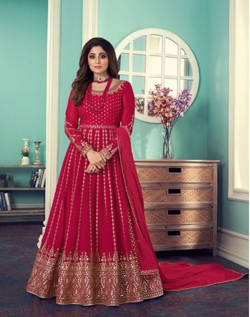 Aashirwad Gulnar Georgette Wear Designer Salwar Suits Catalog
