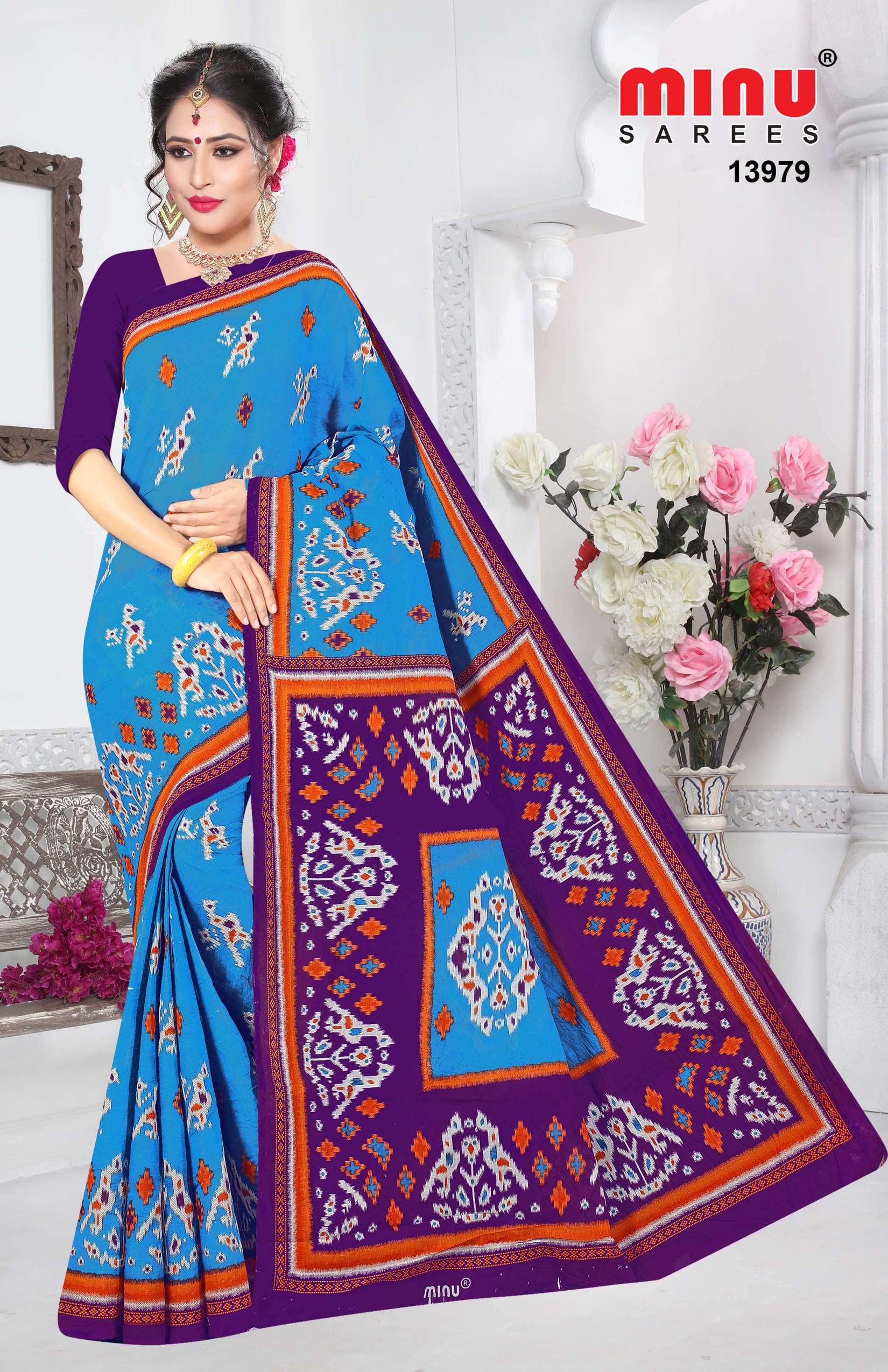 Minu INDIA BEAUTY PATOLA Pure Cotton Patola Printed Saree Catalog, Pack ...