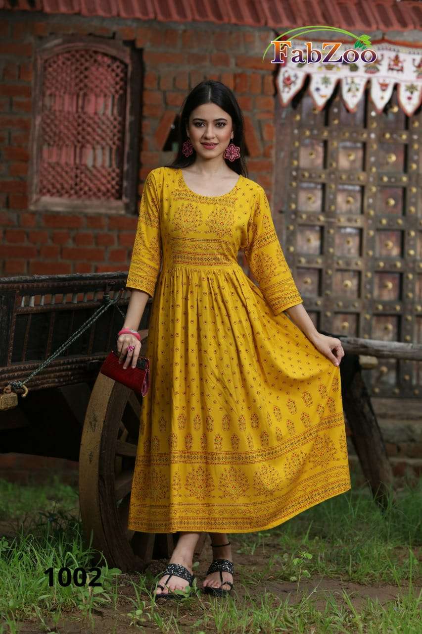 FabZoo Goomar Gown Kurti Wholesale catalog