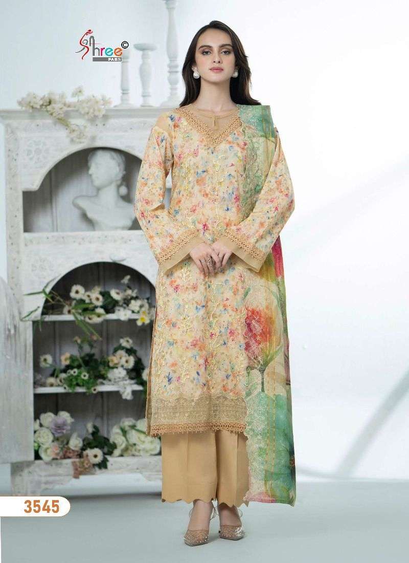 Shree Sana Safinaz Chikankari Vol 5 Chiffon Dupatta Salwar Suit ...