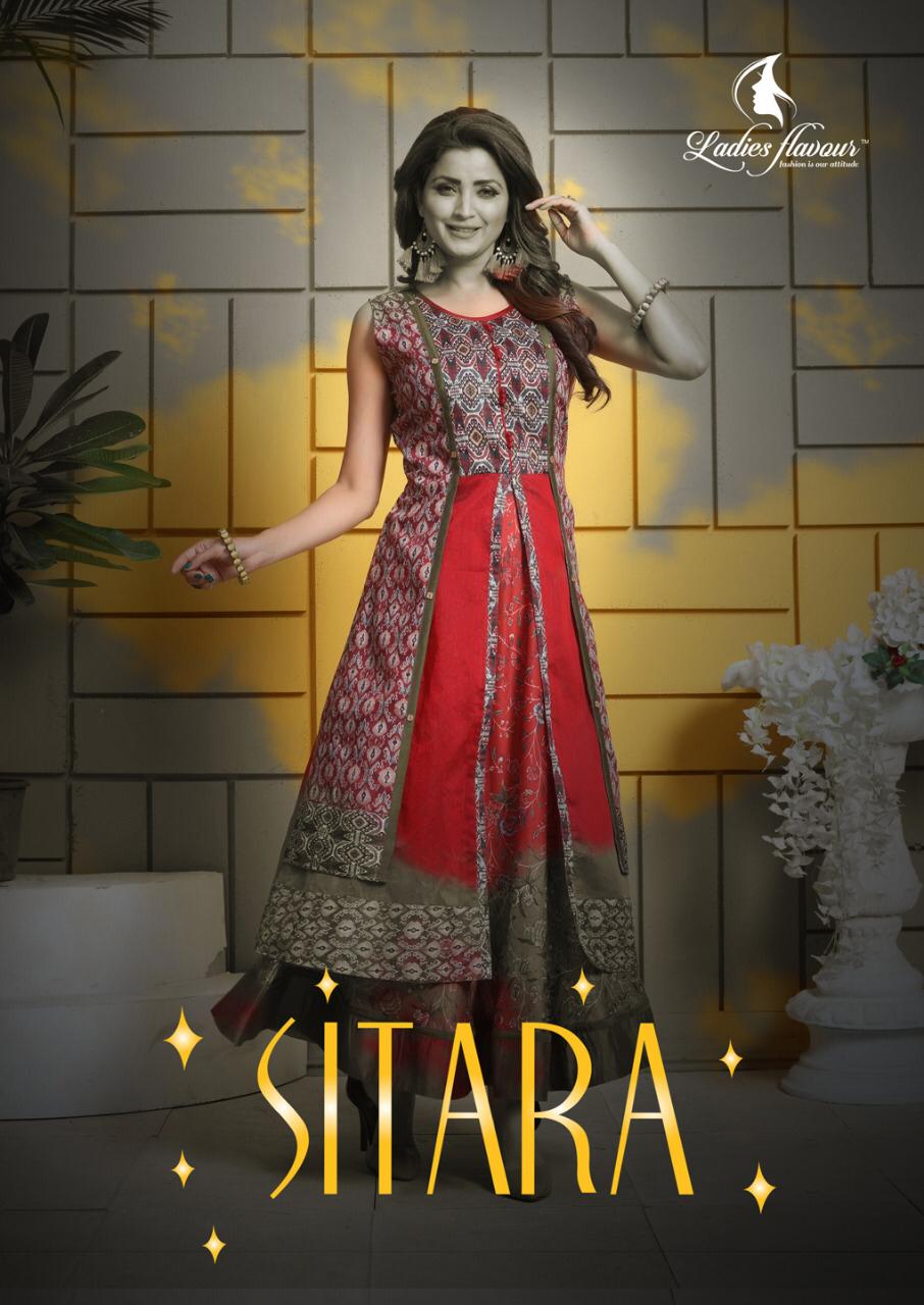 Sitara By Ladies Flavour Party Wear Kurtis Collection.