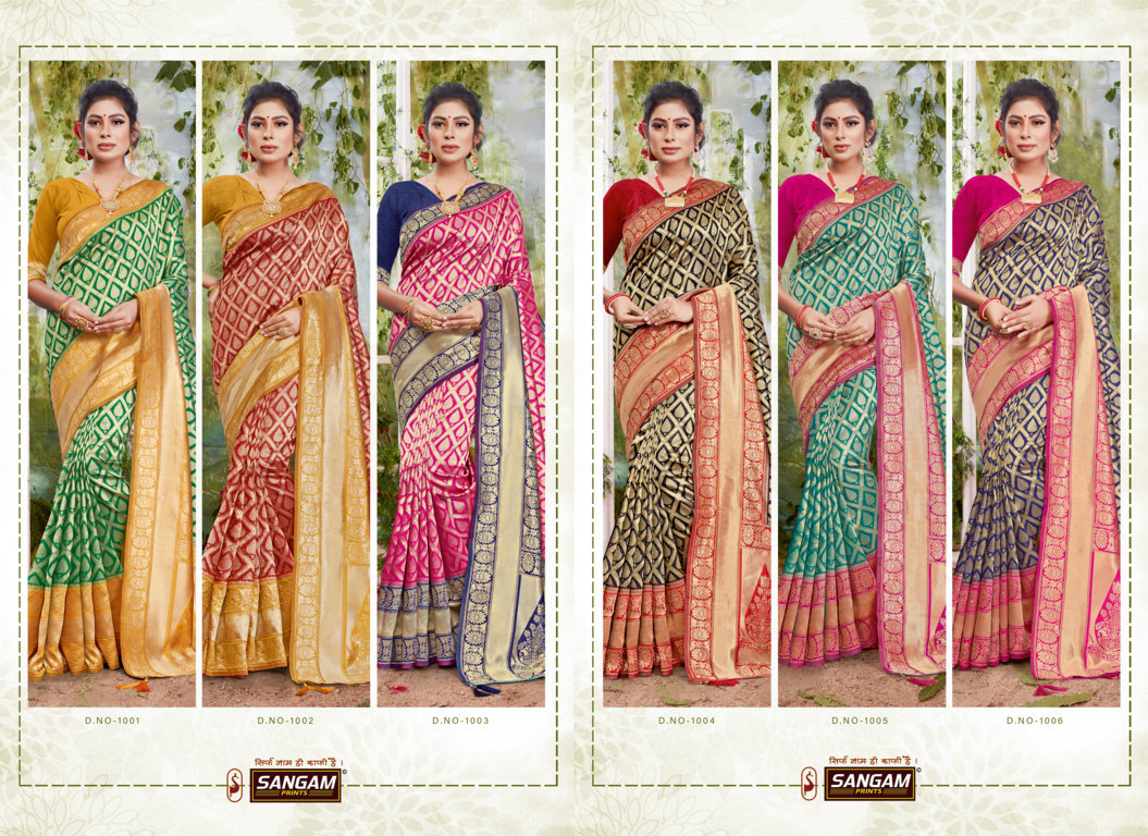 Sangam Presents Indian Culture Silk Saree With Siroski Work