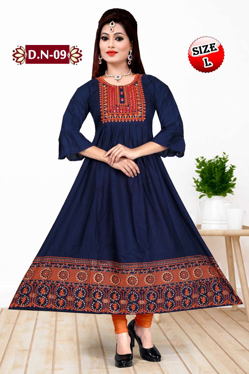 Cotton India by Myra anarkali catalogue