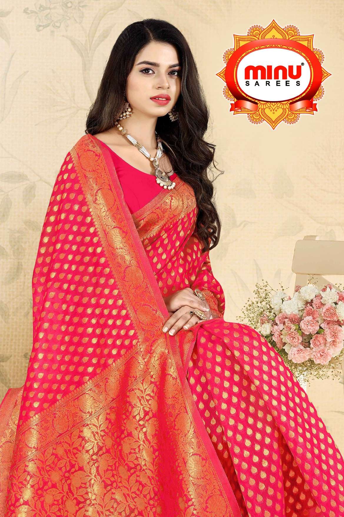 Minu COPPER STYLE VOL-2 Chanderi Silk Zari Work Saree With BP Catalog ...