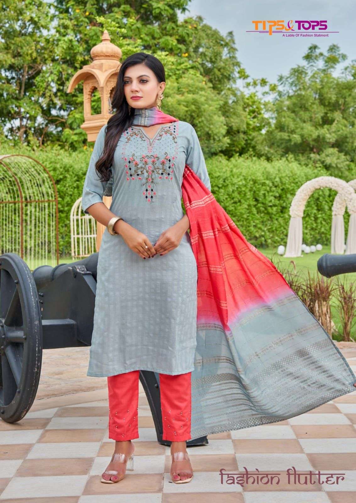 Tips & Tops Odhani Catalog Stylish Kurti Bottom And Dupatta