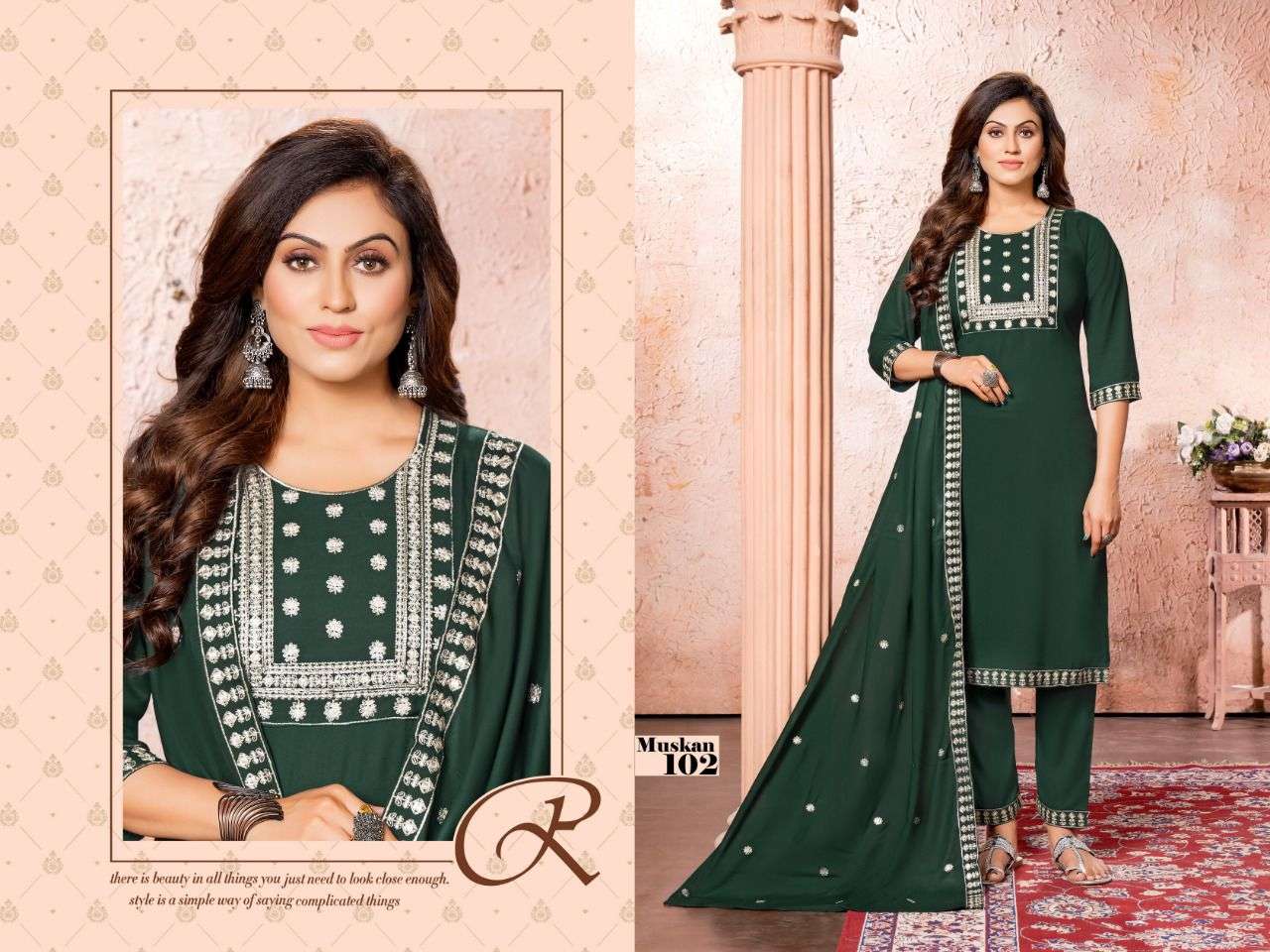 Beauty Queen Muskan Vol 3 Catalog Festive Wear Ready Made Top Bottom ...