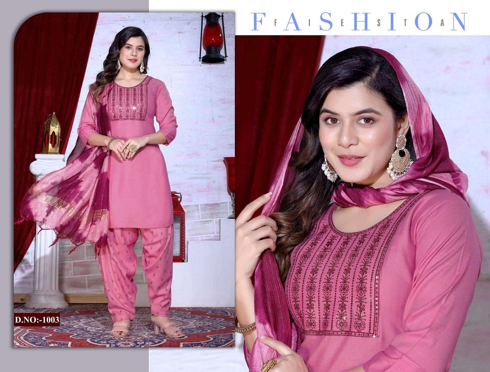 GOLDEN THE COLORIST Apple Cut Top with Patiala Kurti Wholesale catalog