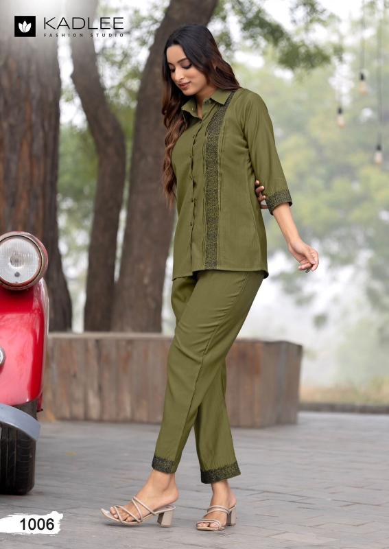 Kadlee High Touch Catalog co ord set women plain